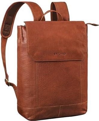 STILORD Sage Sac a Dos Femme et Homme Cuir Sac à Dos Antivol Sac Bandoulière Ordinateur Portable 13,3 Pouces Vintage pour Travail College École, Couleur:maras