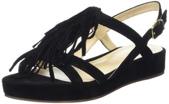H&ouml;gl 1-10 2522, Damen Kn&ouml;chelriemchen Sandalen, Schwarz (0100), 37 EU (4 Damen UK)
