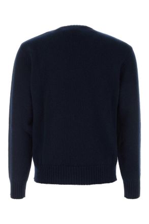 Valentino Garavani Mens Navy Blue Wool Sweater Indaco Exterior: Virgin Maglieria