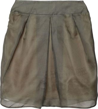 Valentino Garavani jupe en soie - Gris