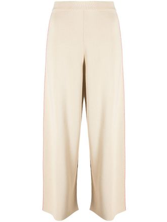 Stella McCartney pantalon court &agrave; bords contrastants - Tons neutres