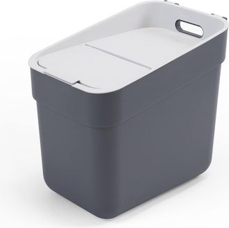 Curver Ready to Collect 100% Recycled 20L Kitchen Accessories Recycling Lift Top Bin Dark Grey Light Grey Lid