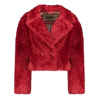 Herno Kunstpelz Reverskragen Jacke - - Jackets - Damen - Rot - M