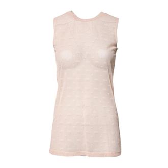 Dolce & Gabbana Rundhals-Tanktop - - Tops - Damen - Beige - M