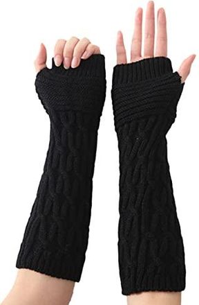 Generic Gants dhiver pour femme, gants chauds, coupe-vent, &eacute;lastiques, noirs, gants thermiques pour femme (noir, taille unique)