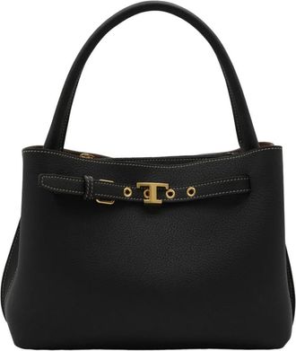 Tod's Tods Hobo Bags - Structured Handbag With Gold-Tone Buckle Detail - Gr. unisize - in Schwarz - f&uuml;r Damen