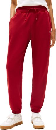 Tommy Jeans Damen Relaxed Script Logo Jogger Sweatpants, with Drawstring Ties Trainingshose, Regatta Red, M