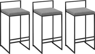 Generic Barhocker, Tresenhocker, Samt-Barst&uuml;hle mit Metallr&uuml;ckenlehne und Fu&szlig;st&uuml;tze, K&uuml;cheninsel-Tresenhocker