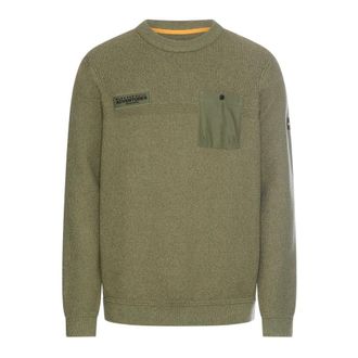 Camel Active Rundhals-Strickware - - Knitwear - Herren - Gr&uuml;n - 2XL