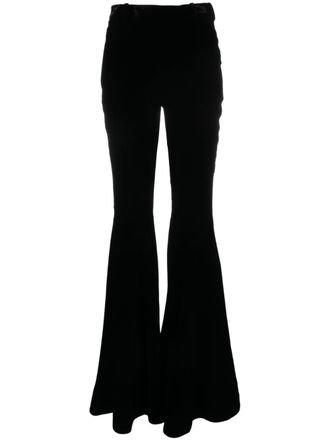 Saint Laurent Ausgestellte High-Waist-Hose - Schwarz