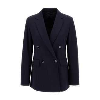 Max Mara Femme, Vestes, Bleu, Taille: 38 FR Mstriviera Blazer