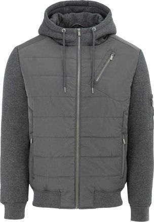 Firetrap Hybridjacke f&uuml;r Herren, Polyester, Lang&auml;rmlig (Holzkohle)