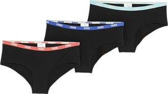 Puma Lot de 3 culottes hipster PUMA Femme, V&ecirc;tements, Noir, 3