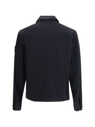 Stone Island Cotton Biker Jacket - Black