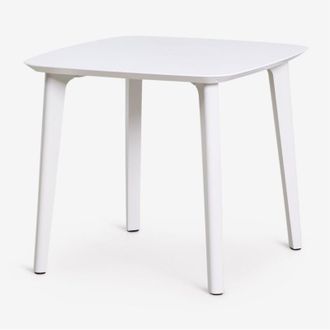 Sklum Quadratischer Gartentisch 85x85 cm aus Polypropylen Scand Weiss