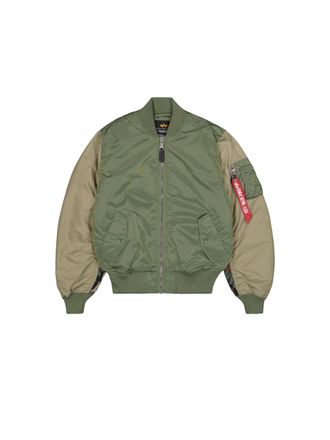 Alpha Industries Alpha Industries Herren MA-1 Camo Back Embroidery Bomberjacke, Sage-Green, L