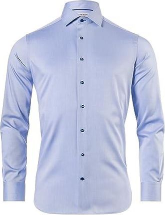 Vincenzo Boretti Chemise, Regular-fit/Taille Normale, sergé - Infroissable Bleu Clair 41-42