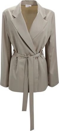 P.A.R.O.S.H. P.a.r.o.s.h., Femme, Vestes, Beige, Taille: 38 FR Belted Blazer