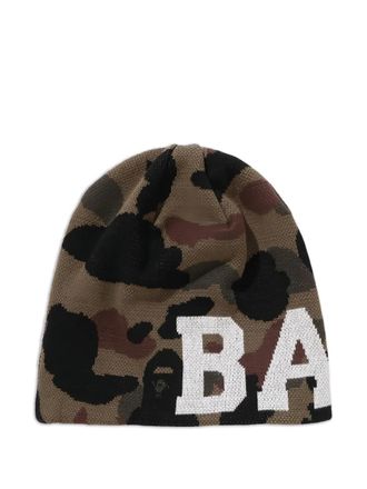 A Bathing Ape bonnet &agrave; motif camouflage - Marron