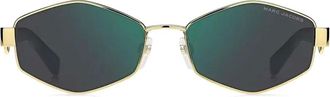 Marc Jacobs lunettes de soleil &agrave; monture g&eacute;om&eacute;trique - Or