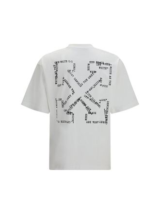 Off-white Mens T-Shirt Type Arrow Skate White Cotton T-Shirts And Polos