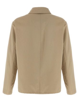 Burberry Mens Beige Cotton Full-Length Jacket Clothing