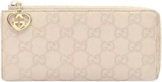 Gucci Portefeuille long Pre-owned en cuir Guccissima - Femme - Pre-owned - Beige - Taille: ONE Size