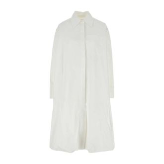 Jil Sander Wei&szlig;es Popeline-Hemdkleid - - Dresses - Damen - Wei&szlig; - M
