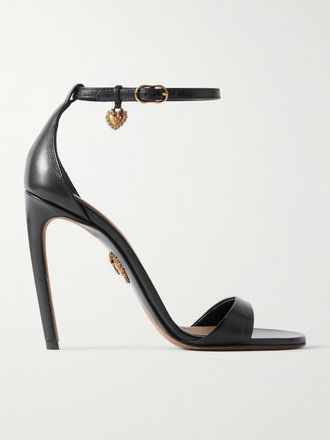 Dolce & Gabbana Sandales En Cuir À Ornements - Noir