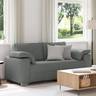 vidaXL Sofa 2-Sitzer Dunkelgrau 140 cm Stoff Vidaxl 306670