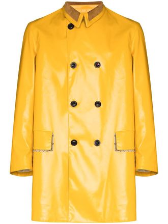 Maison Margiela manteau crois&eacute; &agrave; fini textur&eacute; - Jaune