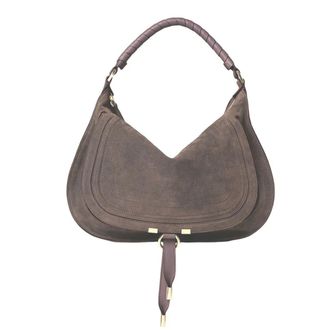 Chlo&eacute; Hobo Bags - Suede Crescent Bag With Tassel Accents - Gr. unisize - in Rosa - f&uuml;r Damen