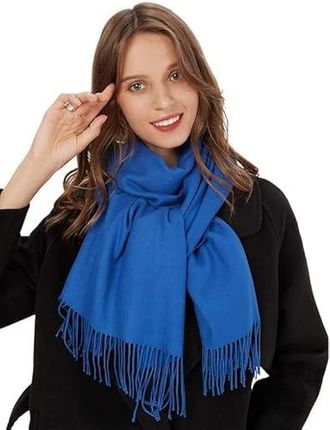 Maamgic Foulard Echarpe xxl echarpe printemps Femme Homme 200 * 70CM Hiver Touch&eacute; Soyeux Multi-Couleur El&eacute;gant Ch&acirc;le Doux pour Mariage Party Soiree, Royal Ble