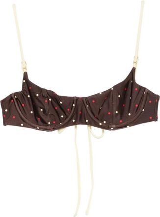 Frankies Bikinis Femme, Maillots de bain, Brun, Taille: 40 FR Cola Satin Top