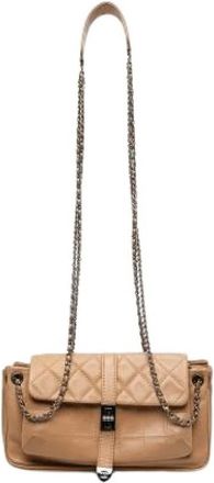 Chanel Pre-owned Vintage Flap Schultertasche - - Pre-owned - Damen - Braun - ONE SIZE
