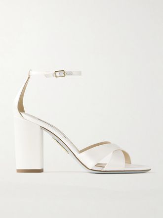 Aquazzura Sandales En Satin Divine 85 - Blanc