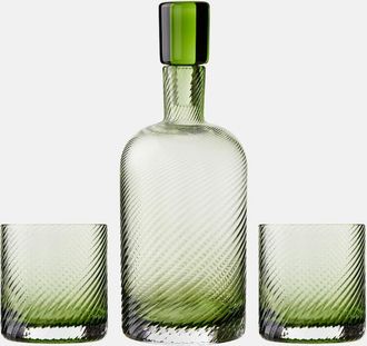 NasonMoretti Set Borealis aus Flasche und zwei Tumbler-Gläsern