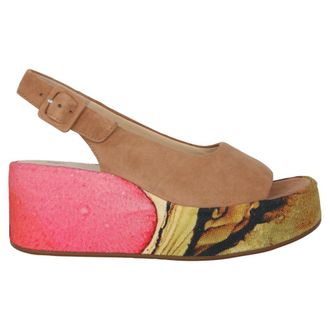 H&ouml;gl Beige Mix Plateau Sandale f&uuml;r Frauen - - Shoes - Damen - Mehrfarbig - 41 1/2 EU