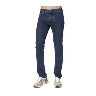 Jacob Cohen Navy Washed Slim Fit Jeans mit Grafik-Patch - - Jeans - Herren - Blau - W30