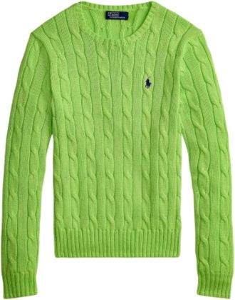 Ralph Lauren Femme, Pulls, Vert, Taille: 38 FR Pulls &agrave; col rond