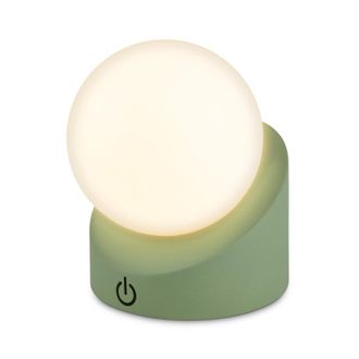 Briloner Mini LED Tischlampe kabellos IP54 mit Touch, dimmbar in Stufen, Akku & Lichtquelle tauschbar, Nachttischlampe, Kugel, LED Lampe, Akku Tischleuchte, Ou