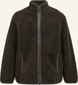 Peak Performance Teddyfell-Jacke Solid Pile gruen