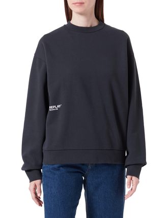 Replay Damen W3586E Sweatshirt, 099 Blackboard, S