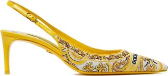 Dolce & Gabbana Femme, Chaussures, Multicolore, Taille: 37 EU Maiolica Motif Slingback Talons