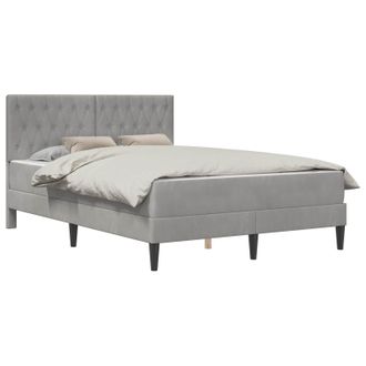 vidaXL Struttura Letto Con Materasso Grigio Chiaro 140 X 200 Cm Vidaxl