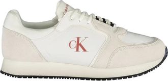 Calvin Klein Homme, Chaussures, Beige, Taille: 40 EU Leather Baskets