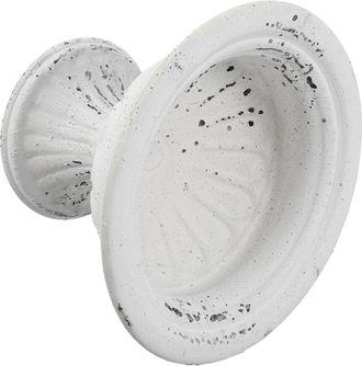 Cabilock Vintage Metall blumenvase Romantischer Hoher Fu&szlig; Dekorative Tischvase f&uuml;r Frische und Getrocknete Blumen Rustikale Wei&szlig;e Blumen deko f&uuml;r l&auml;ndlichen St