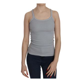 Pink Memories Rundhals Tr&auml;gertop mit Spaghettitr&auml;gern - - Tops - Damen - Grau - S