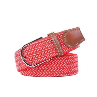 Generic Ceinture &eacute;lastique en toile tiss&eacute;e avec boucle ardillon tricot&eacute;e pour homme et femme, 34, 3.3cmX107cm