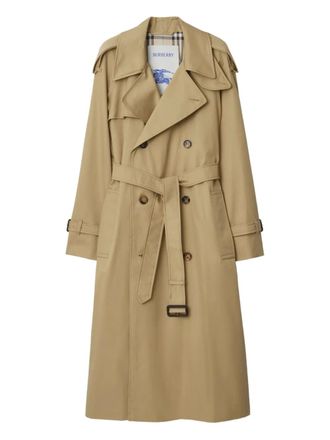 Burberry trench ceintur&eacute; &agrave; manches raglan - Marron